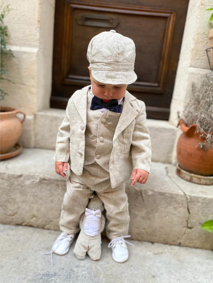 Custom Boys Linen Suit - Kabeier