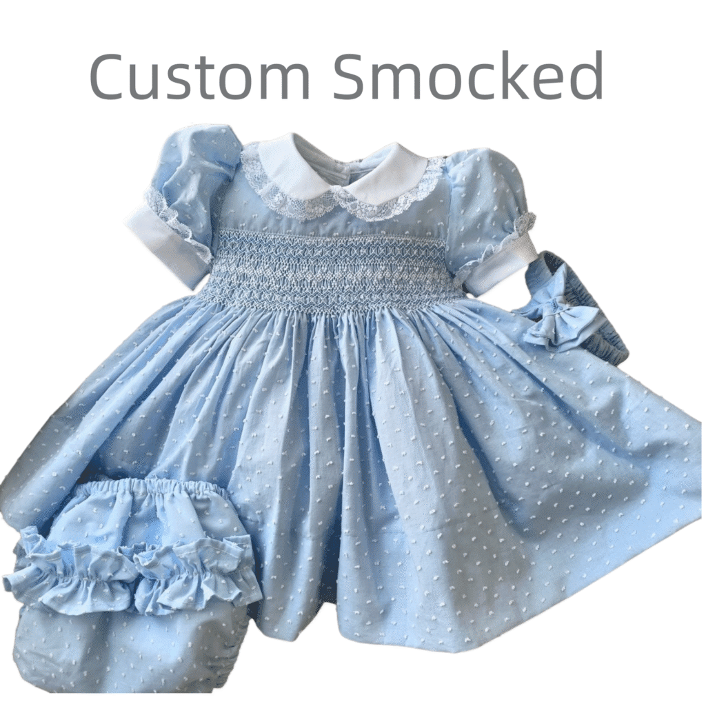 Custom Handmade White Smock Dress - Kabeier