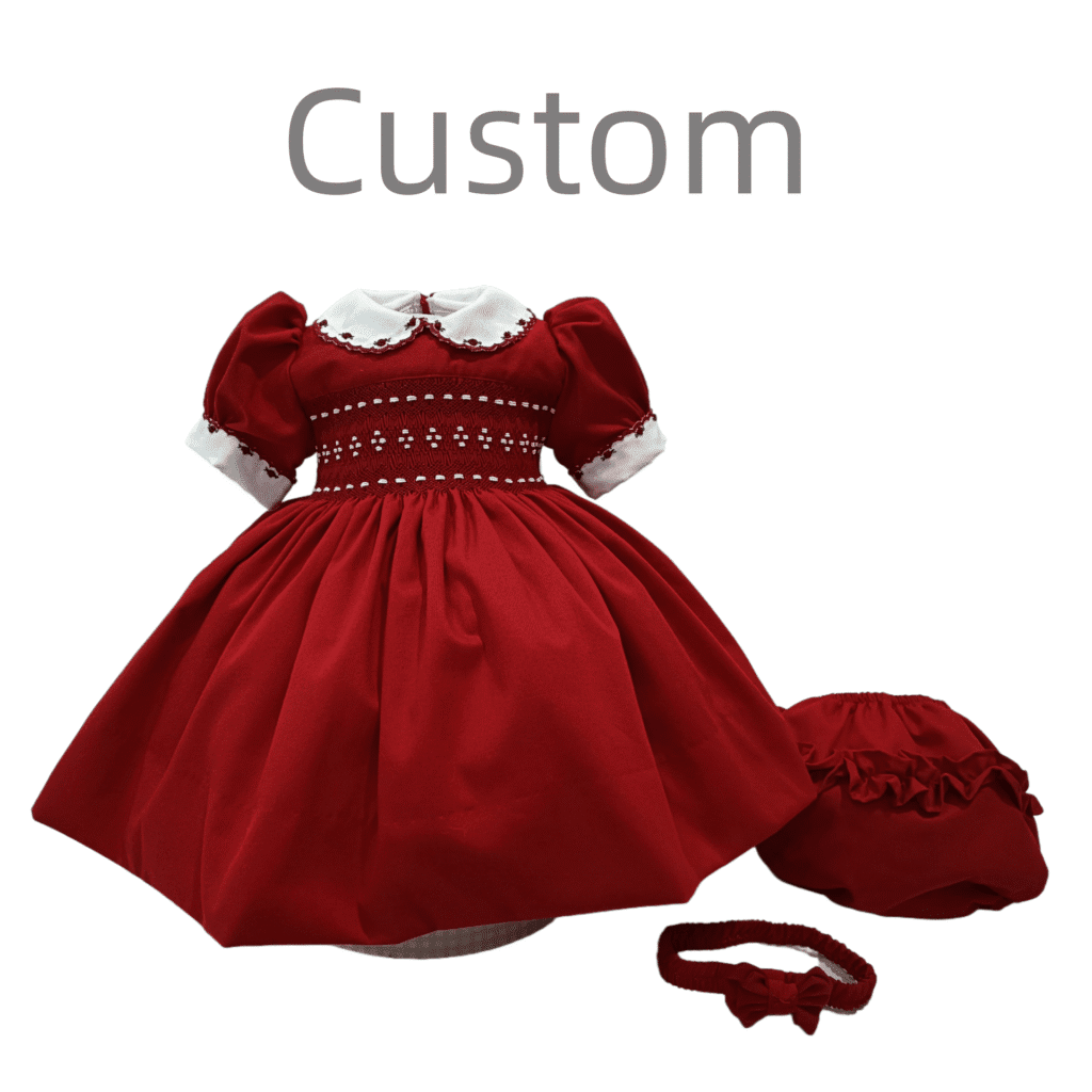 Custom Handmade White Smock Dress - Kabeier