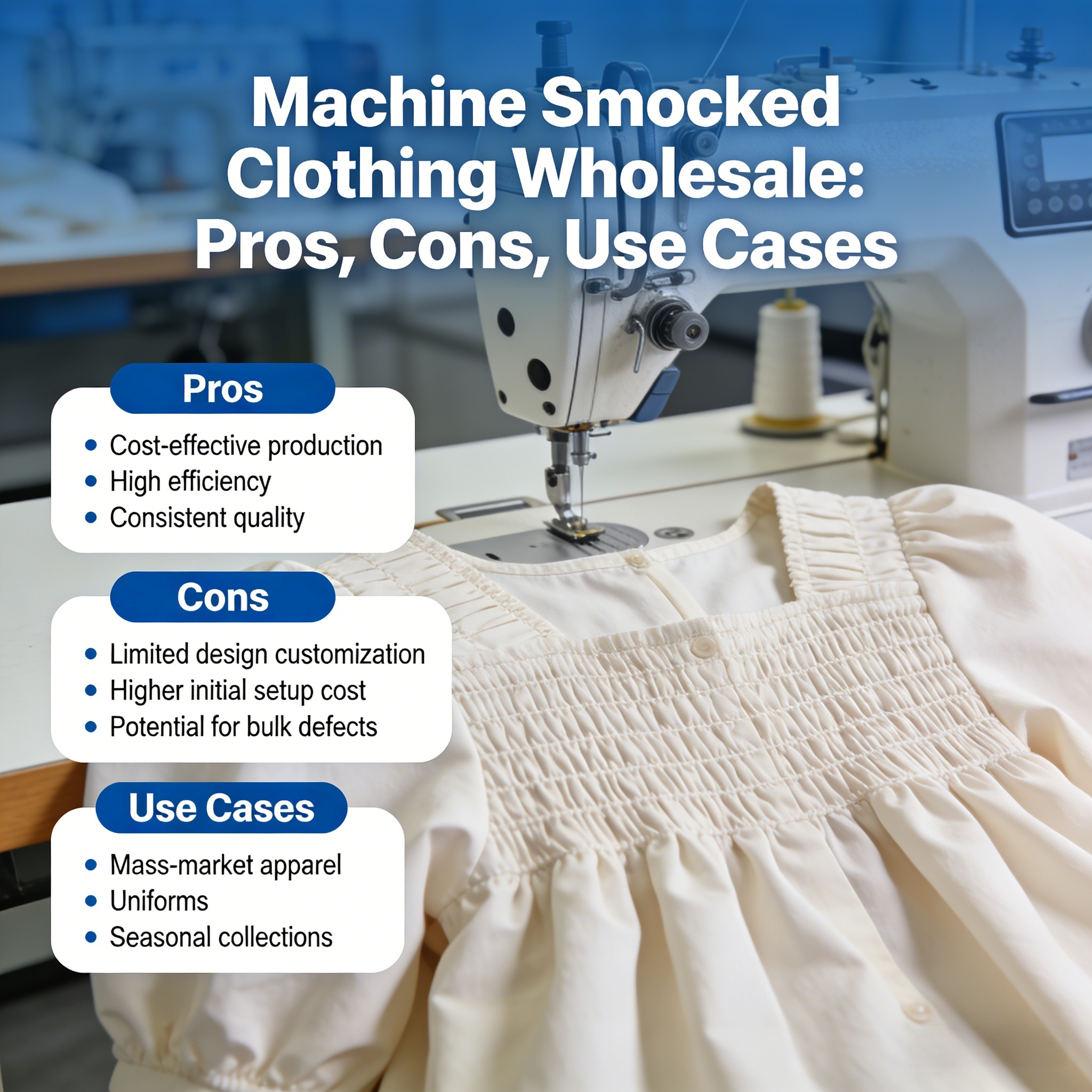 Machine Smocked Clothing Wholesale: Pros, Cons, Use Cases - Kabeier